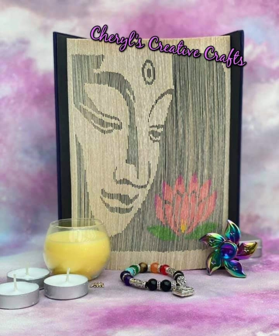 Buddha With Lotus Book Fold Pattern - Etsy