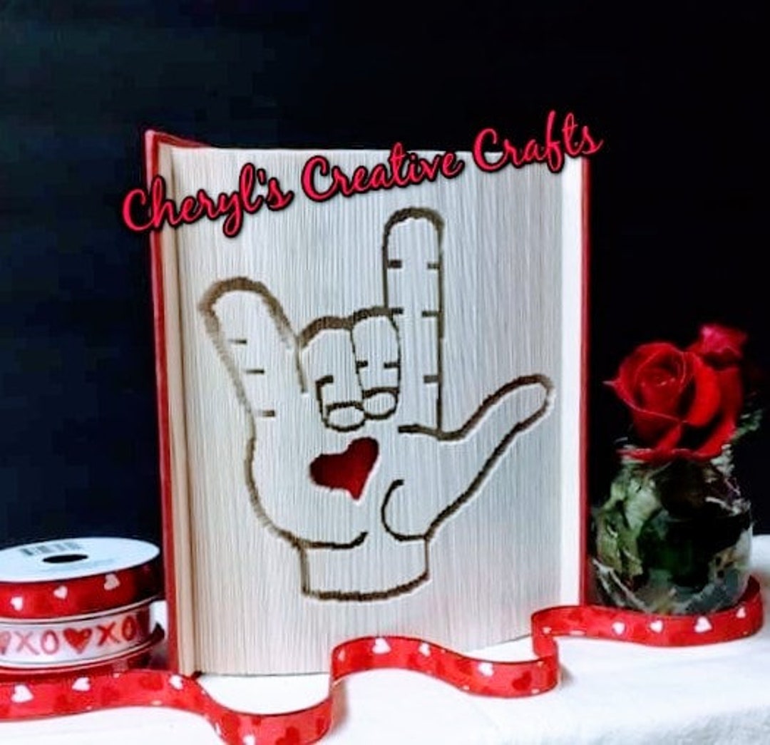 Sign Language I Love You Book Fold Pattern - Etsy