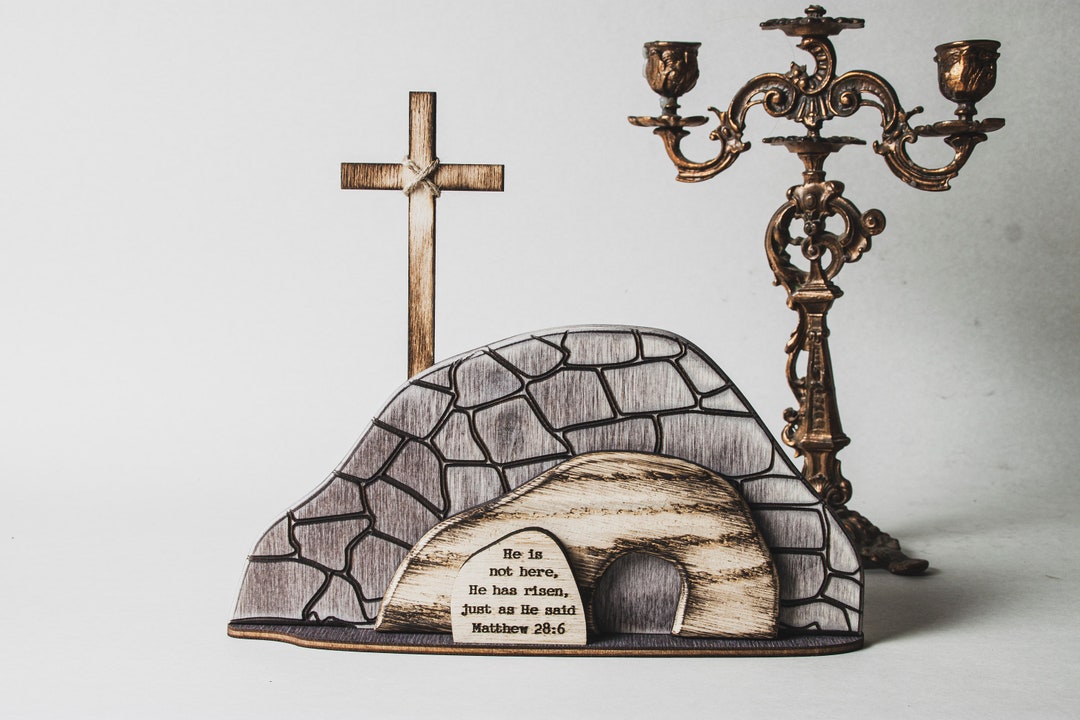 Christian Easter He is Risen Empty Tomb Easter Scene Christian Easter ...