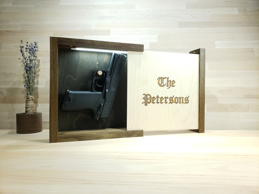 Handcrafted Hidden Gun Storage Shelf Discreet and Stylish Concealment ...