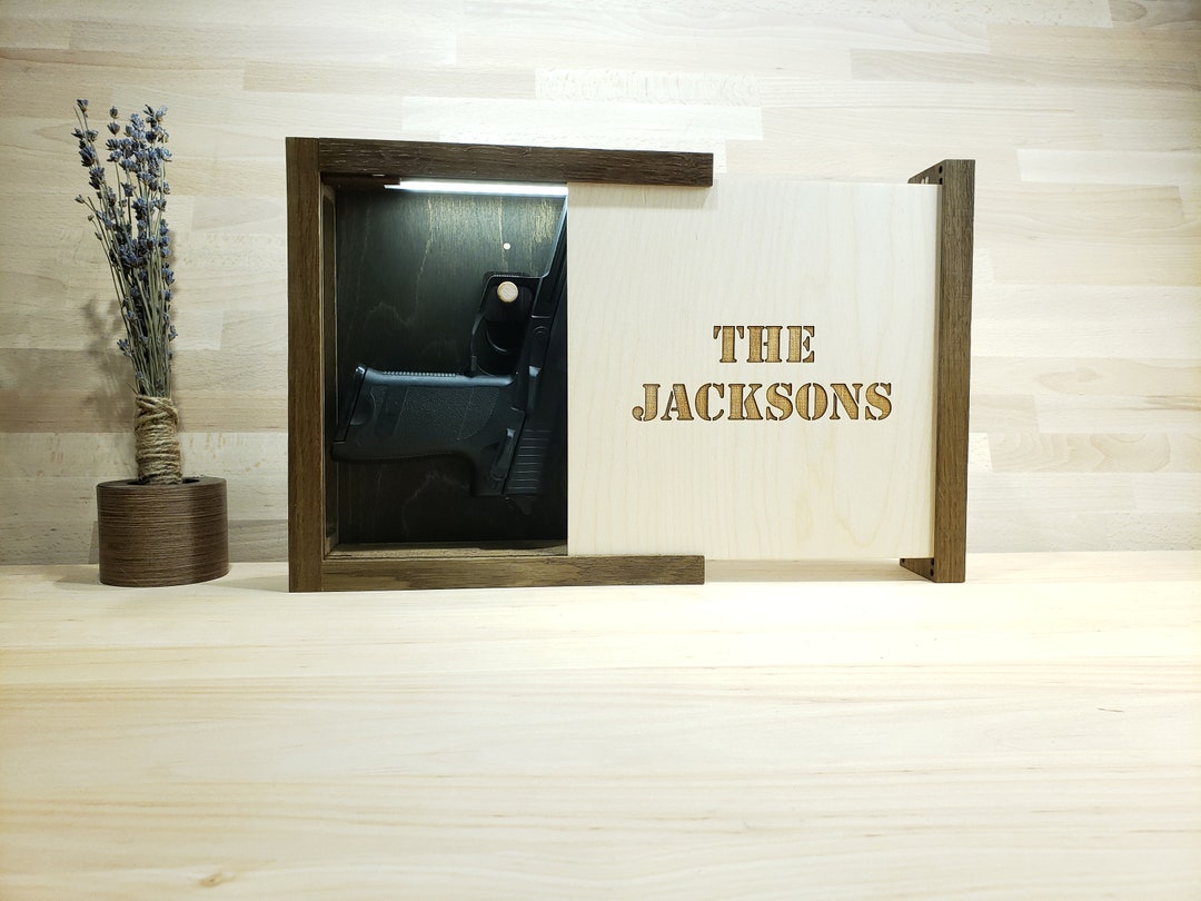 Hidden Gun Storage, Hidden Gun Box With Light, Hidden Storage Frame ...