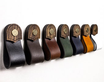 Leather Drawer Pulls - Etsy