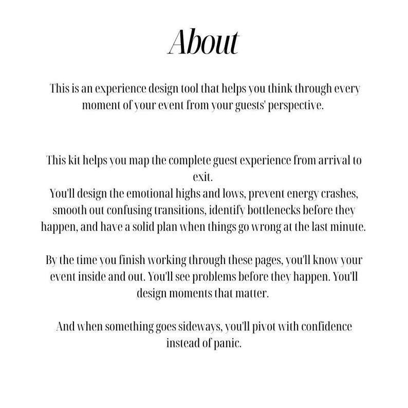 Event Flow Mapping Kit - Etsy