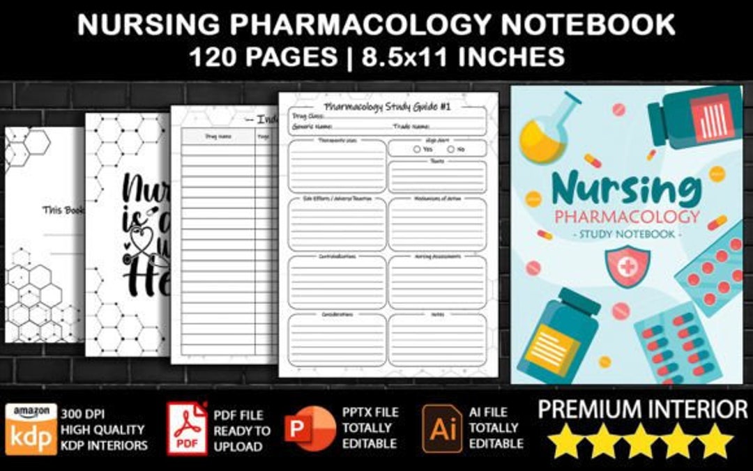 Nursing Pharmacology Study Notebook Nursing Student Nursing - Etsy