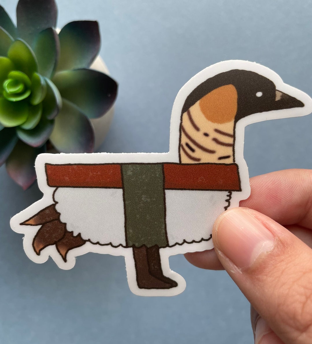 Nene-musubi-sticker-vinyl-matte-waterproof - Etsy