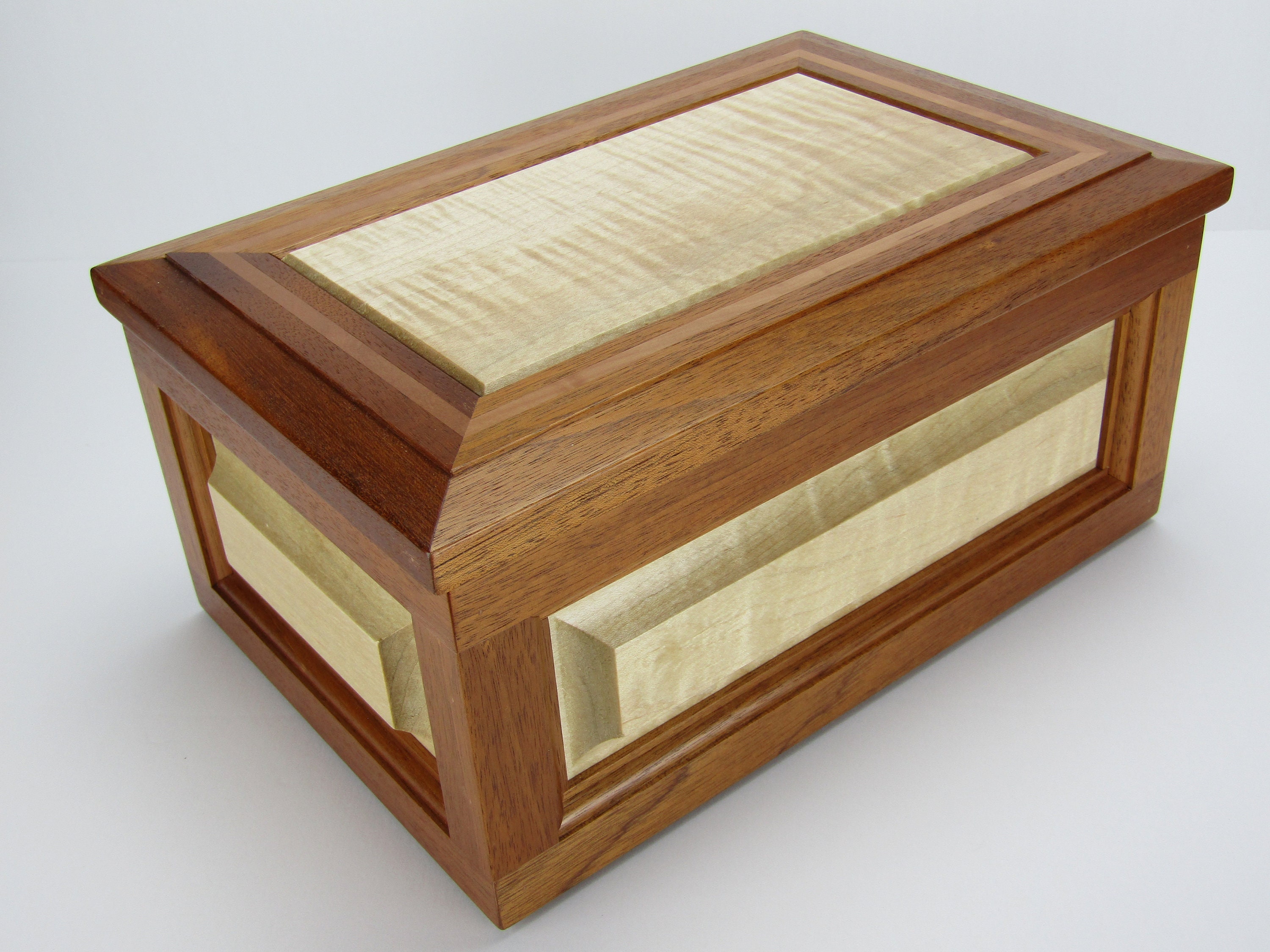 Beautiful Wood Box With Lid Handmade From Select Hardwood Makes a Fine ...