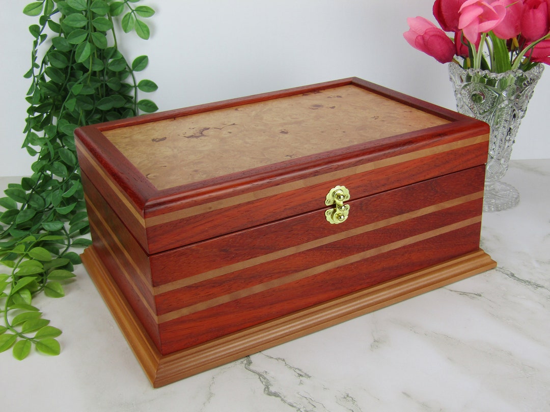 Beautiful Wood Box With Lid Handmade From Select Hardwood Makes a Fine ...