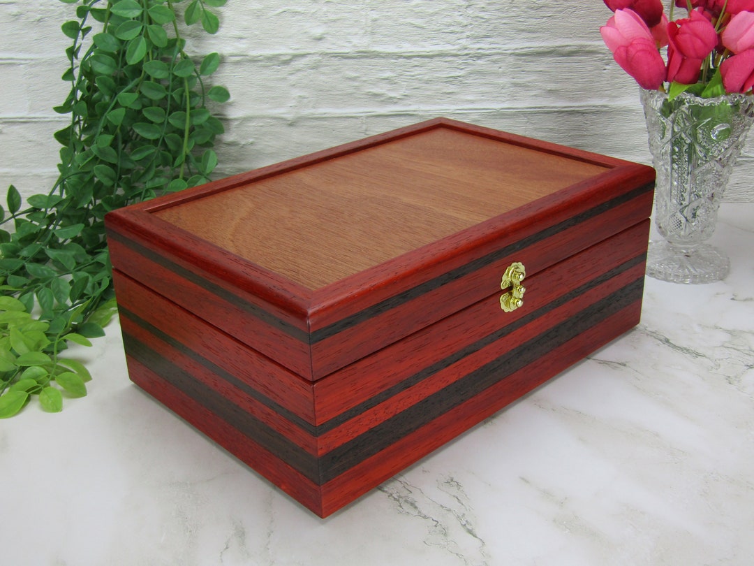 Large Decorative Box Handmade From Select Hardwood Makes a Fine Memory ...