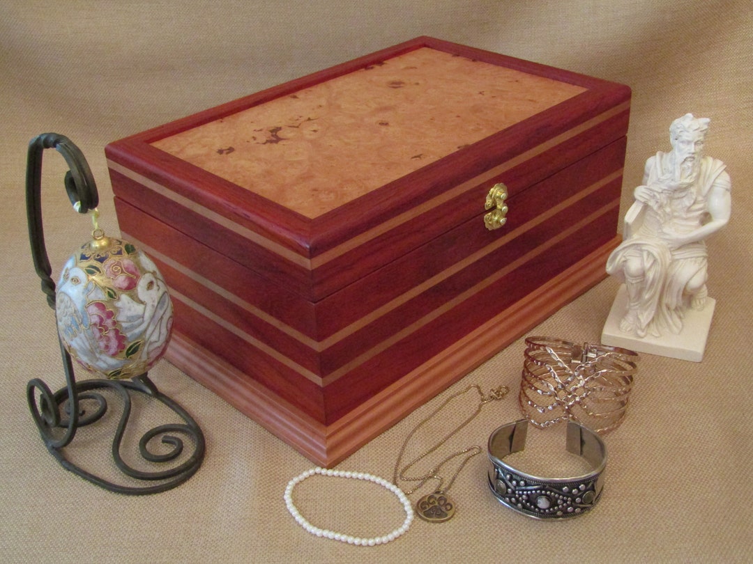 Beautiful Wood Box With Lid Handmade From Select Hardwood Makes a Fine ...