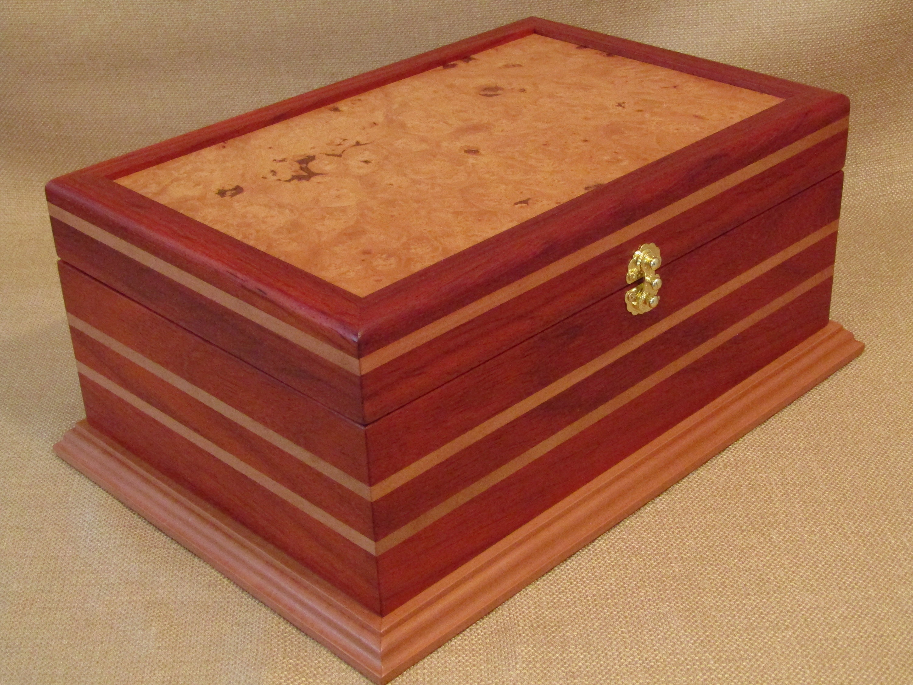 Beautiful Wood Box With Lid Handmade From Select Hardwood Makes a Fine ...
