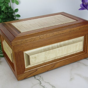Beautiful Wood Box With Lid Handmade From Select Hardwood Makes a Fine ...
