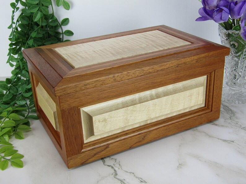 Beautiful Wood Box With Lid Handmade From Select Hardwood Makes a Fine ...