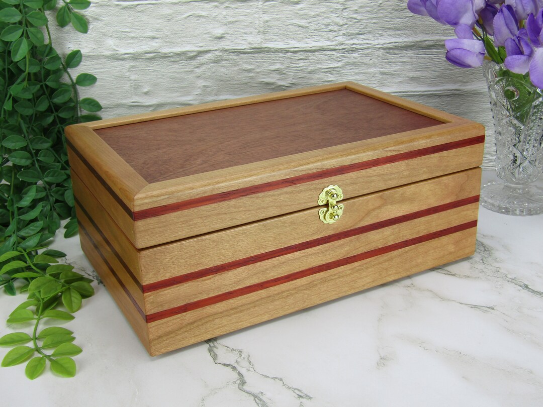Large Decorative Box Handmade From Select Hardwood Makes a Fine Memory ...