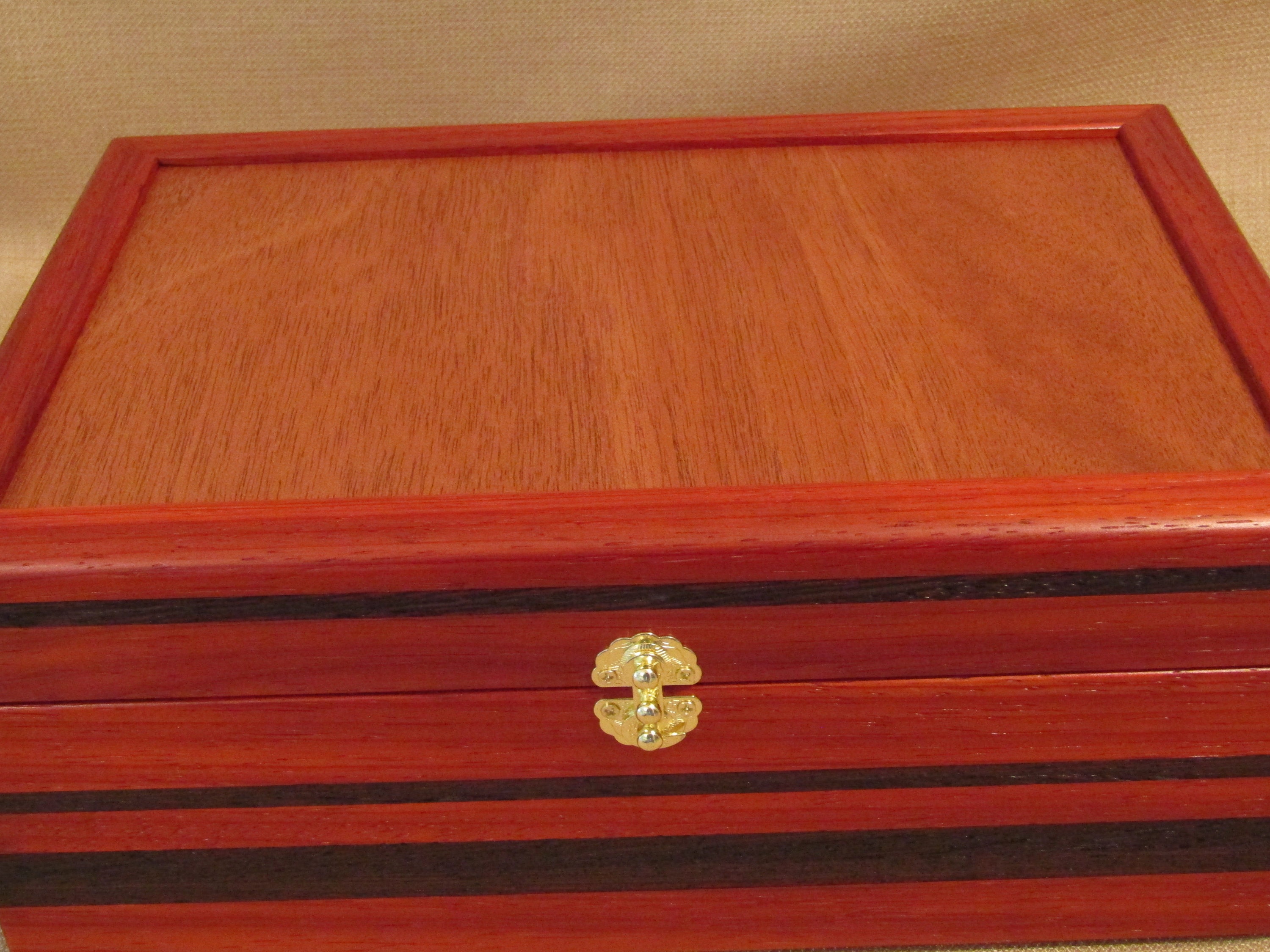 Large Decorative Box Handmade From Select Hardwood Makes a Fine Memory ...