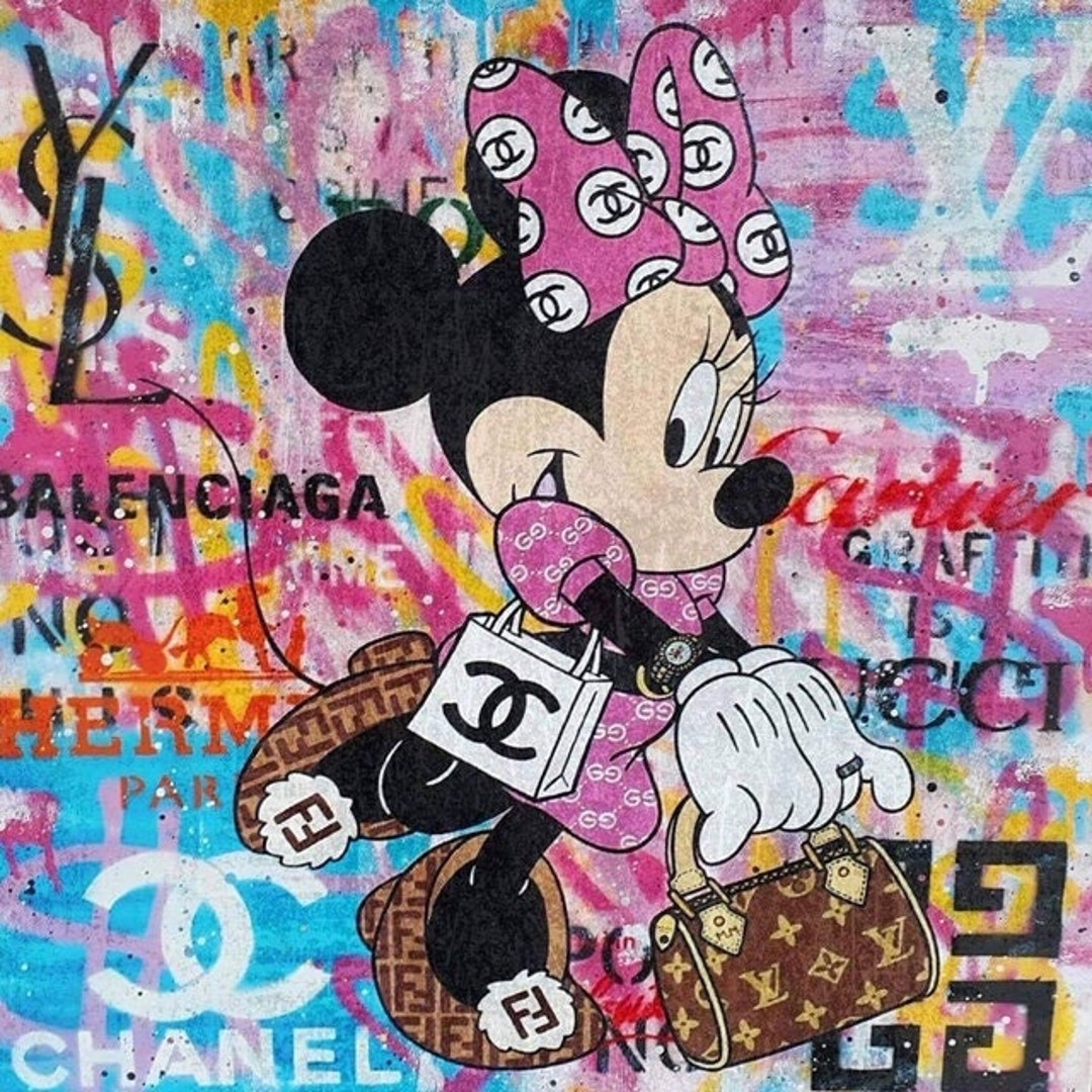 CRAZY GEORGE Minnie Fashionista Framed Wall Art Minnie Mouse - Etsy