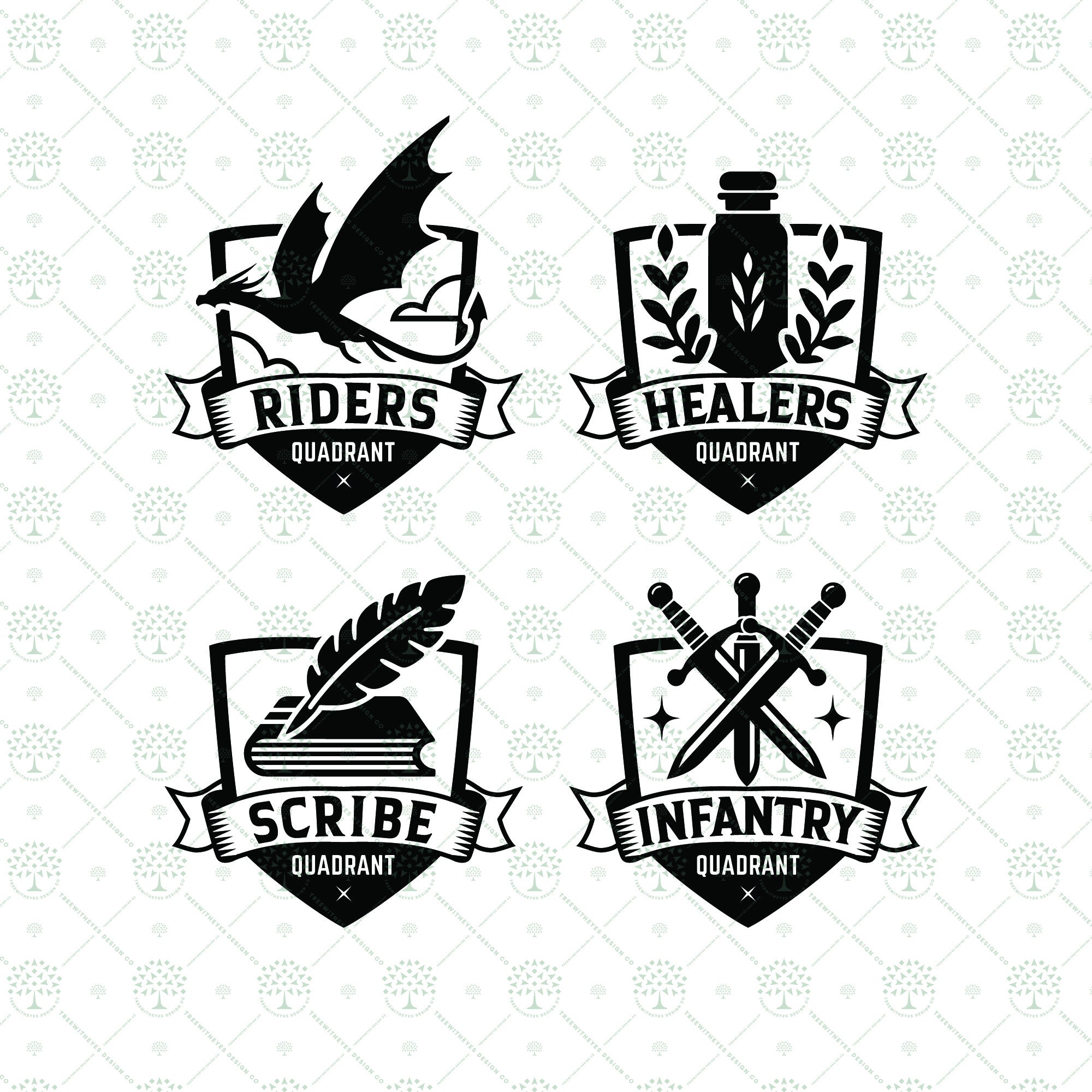 Fourth Wing PNG Instant Downloads. Basgiath War College Crest Badge ...