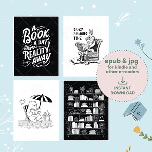 10 Kindle Lock Screen Screensaver Reading Theme .epub File Digital ...