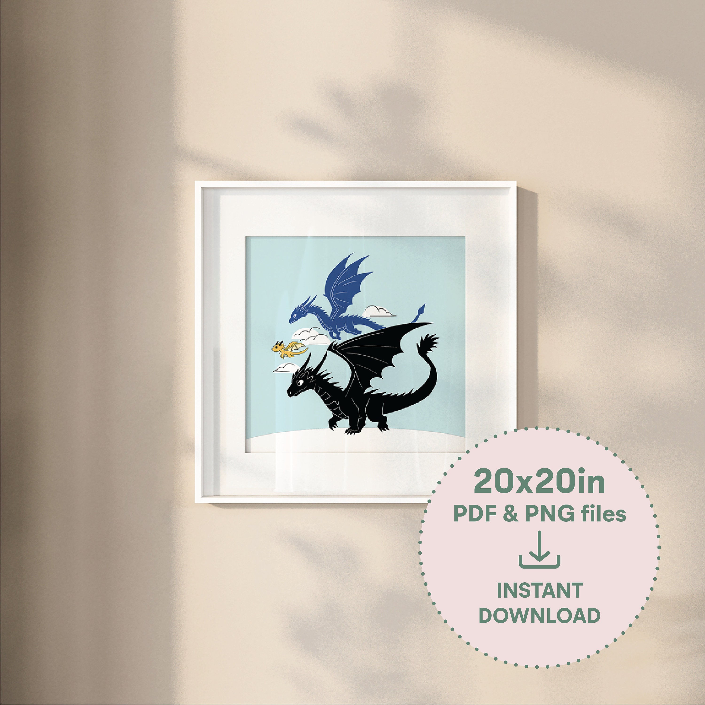 Fourth Wing Dragons Printable Artwork. Cute Tairn, Sgaeyl and Andarna ...