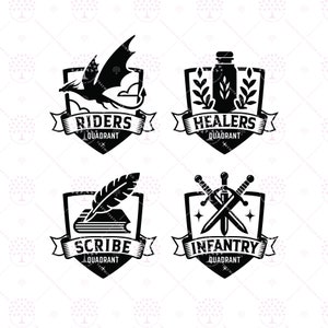 Fourth Wing SVG Instant Downloads. Basgiath War College Crest Badge ...