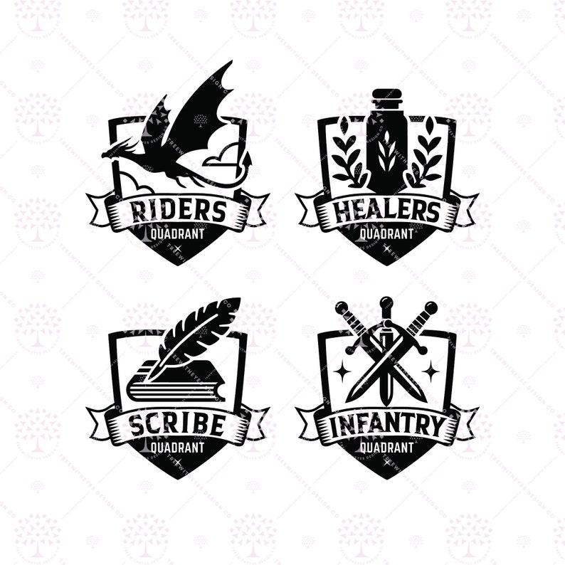 Fourth Wing SVG Instant Downloads. Basgiath War College Crest Badge ...