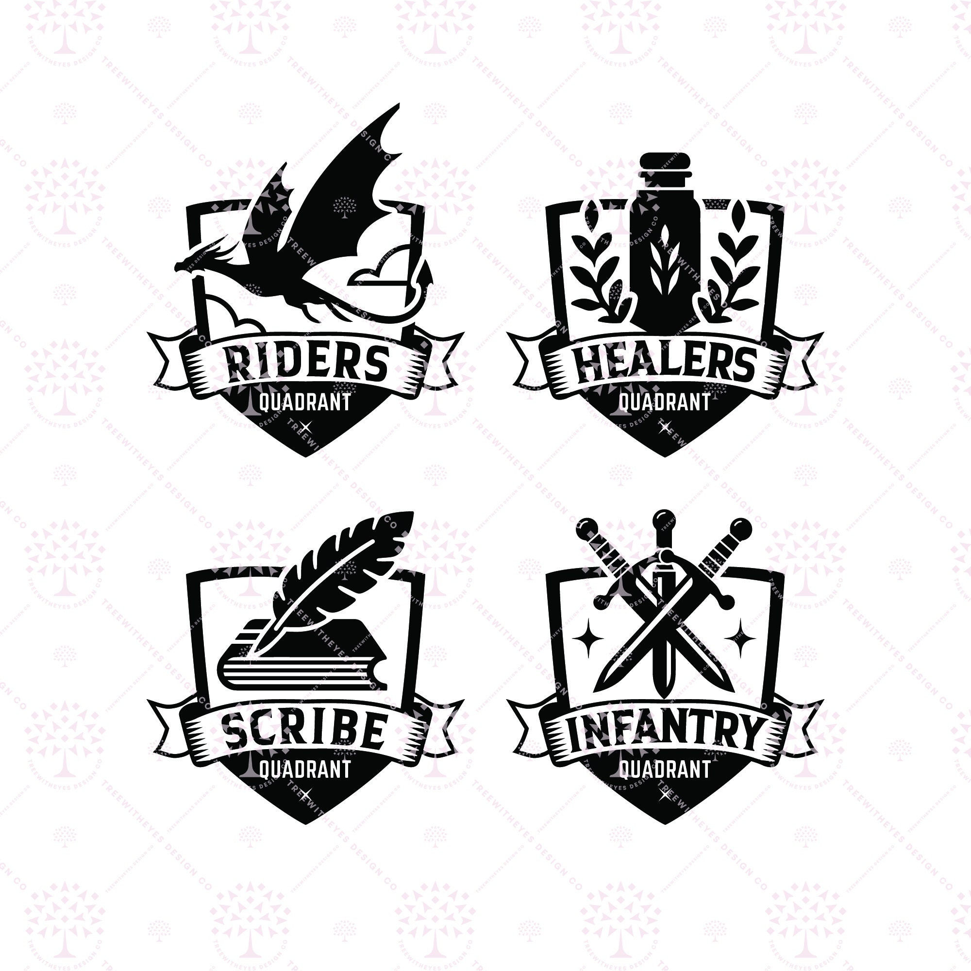 Fourth Wing SVG Instant Downloads. Basgiath War College Crest Badge ...
