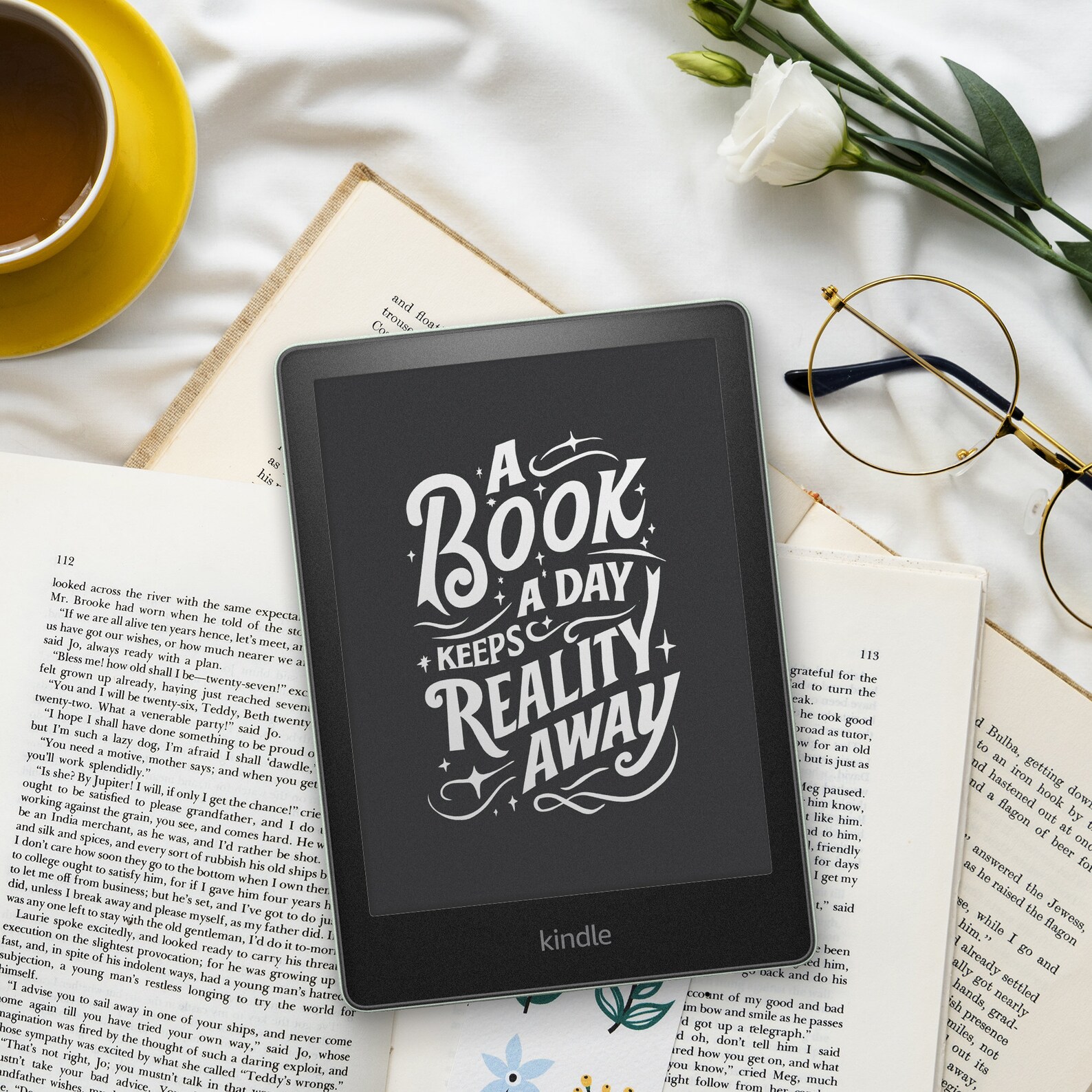 10 Kindle Lock Screen Screensaver Reading Theme .epub File Digital ...