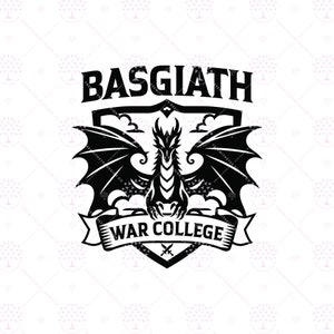 Fourth Wing SVG Instant Downloads. Basgiath War College Crest Badge ...