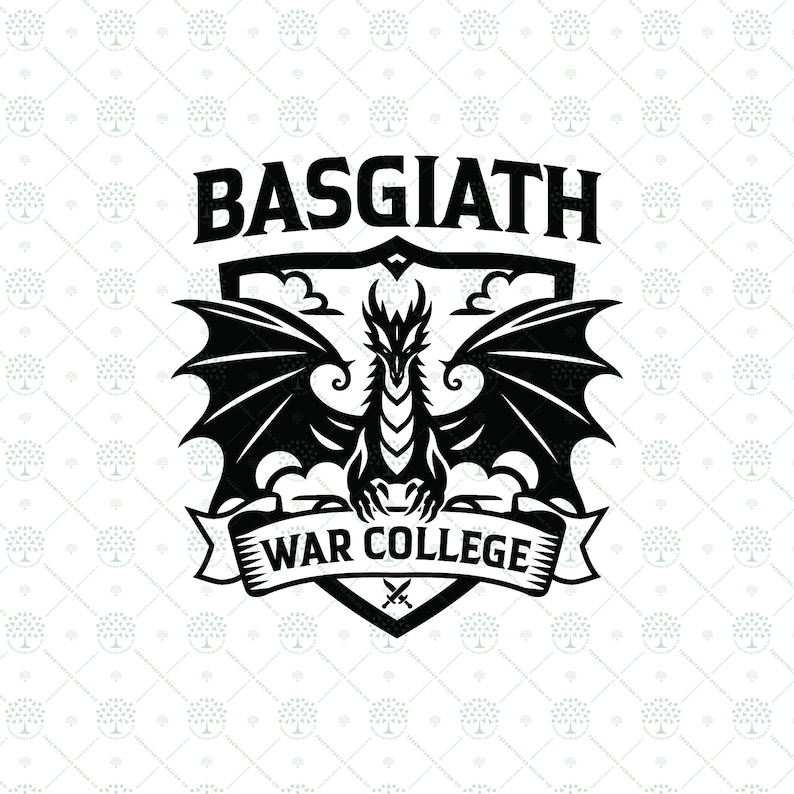 Fourth Wing PNG Instant Downloads. Basgiath War College Crest Badge ...