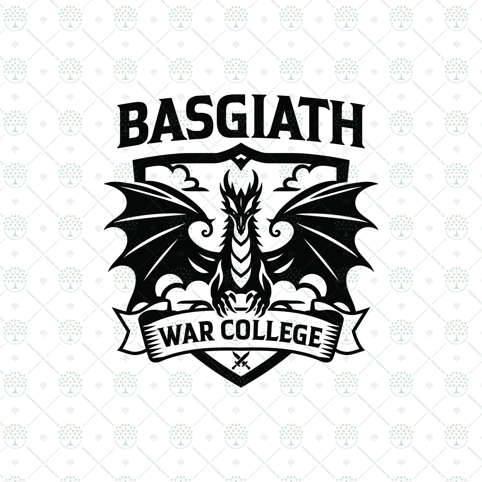 Fourth Wing PNG Instant Downloads. Basgiath War College Crest Badge ...