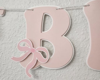 Pink Bow Welcome Sign, Editable Pink Bow 1st Birthday Welcome Sign ...