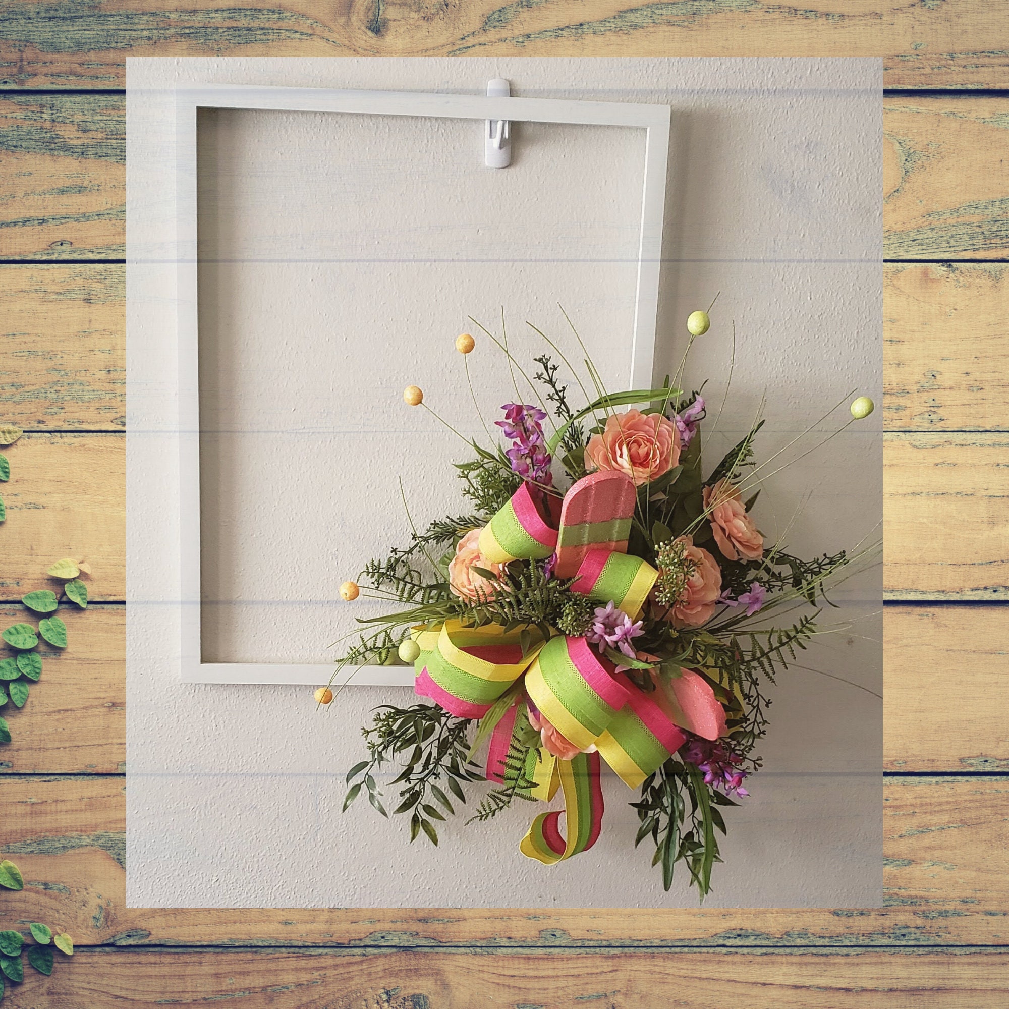 Floral Frame Door Hanger, Arrangement - Etsy
