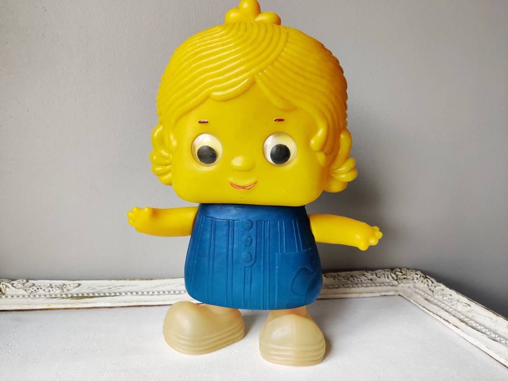 70's Vintage Large Doll Girl Toy, Plastic, 30 Cm/12 Inc, Moving Body ...