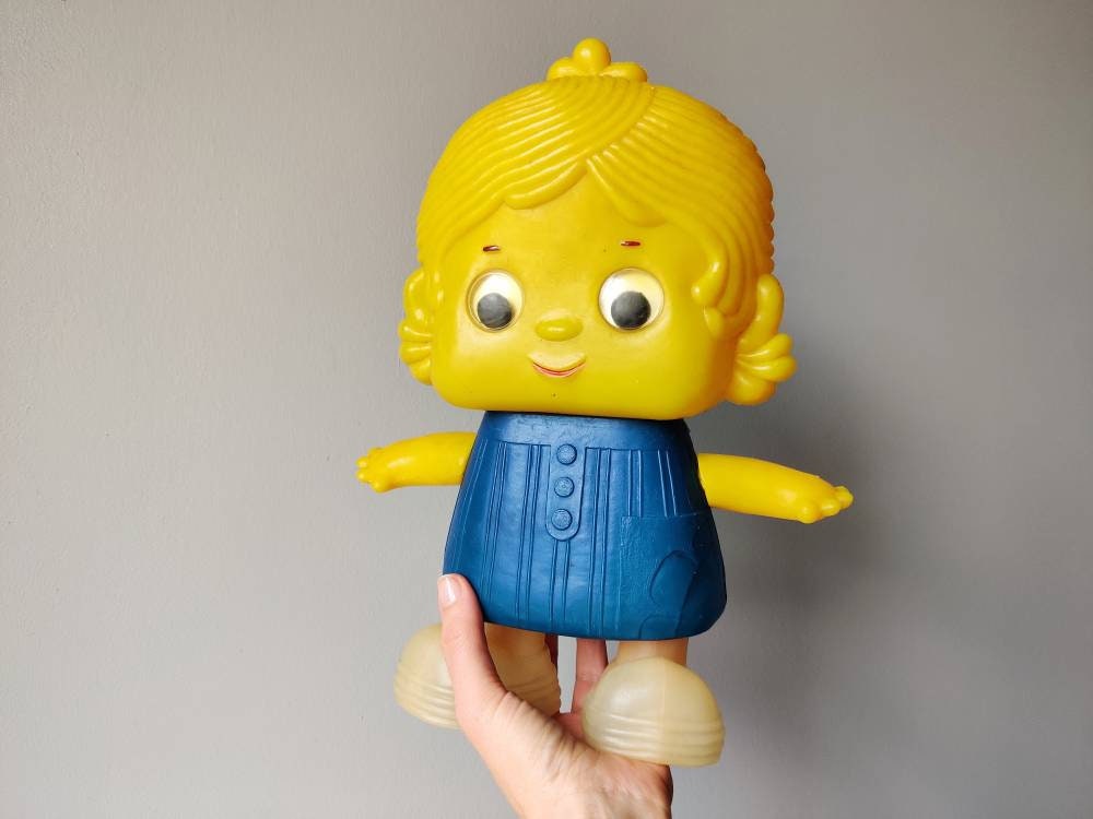 70's Vintage Large Doll Girl Toy, Plastic, 30 Cm/12 Inc, Moving Body ...