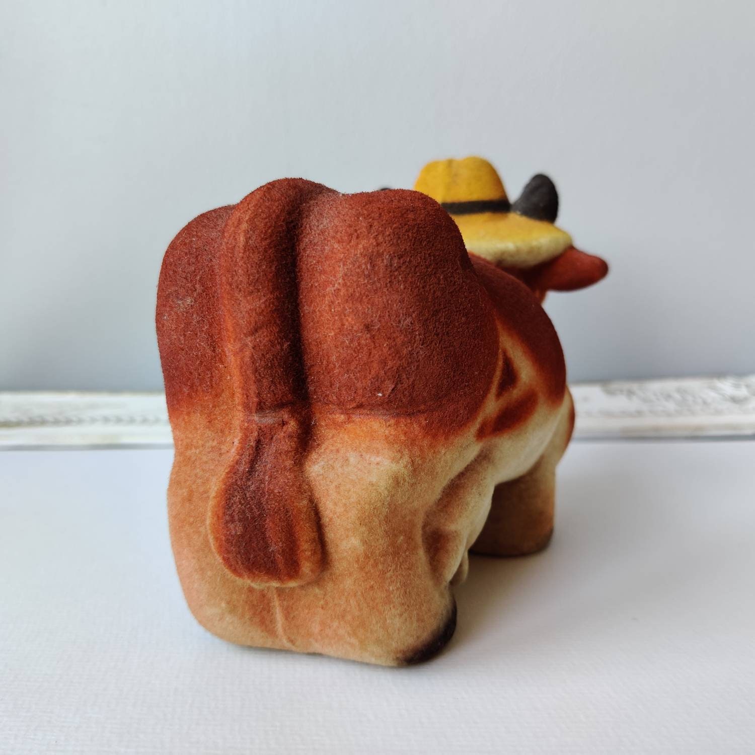 Funny Vintage Cow With a Hat Flocked Foam Rubber Soviet Toy | Etsy