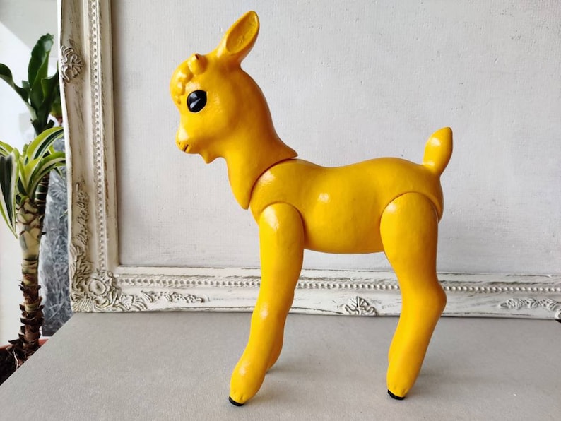 Rare Celluloid Plastic Goat, Soviet Era, Vintage Collectible Toy ...