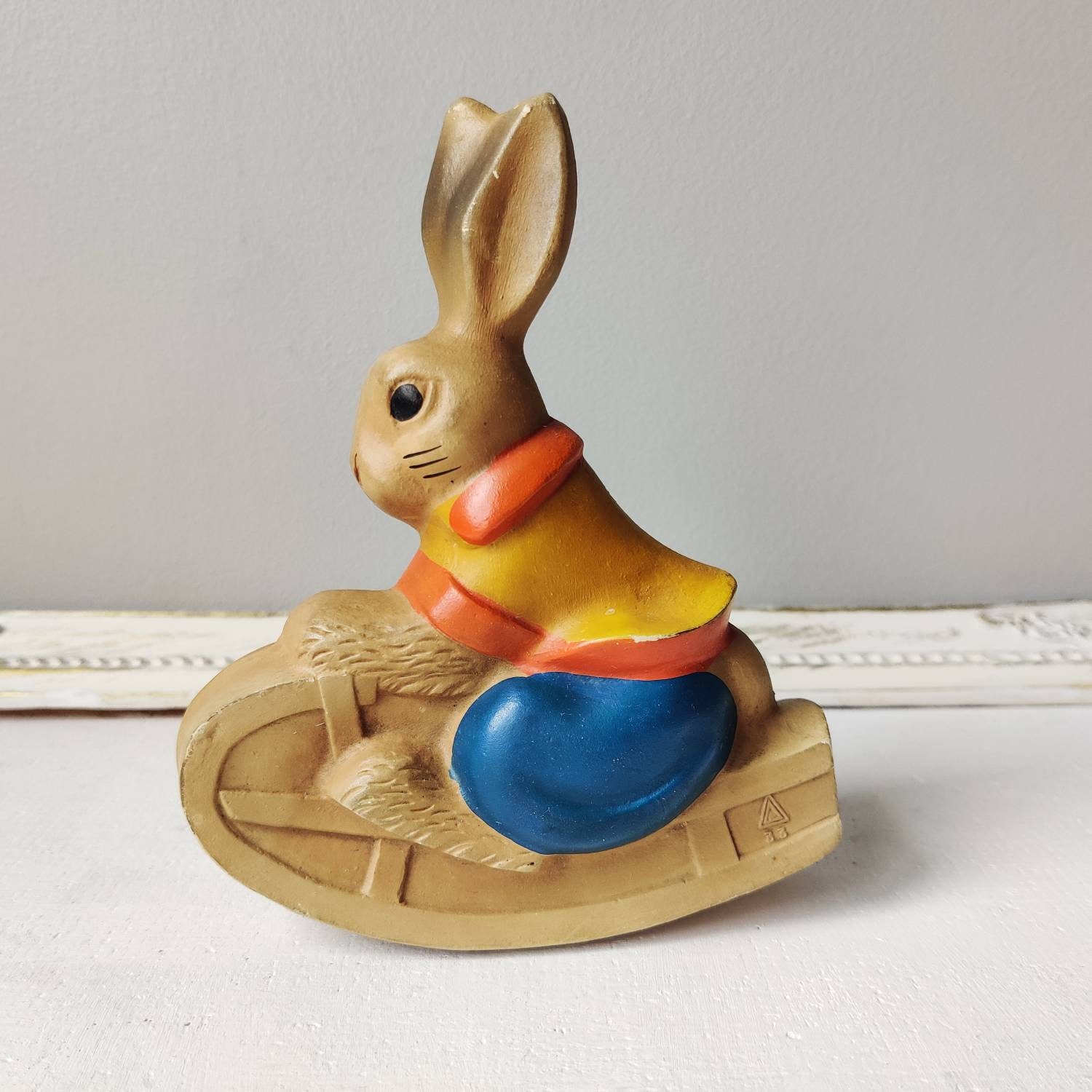 rubber toy Vintage Little rabbit Rubber toy Soviet souvenir Old toy ...