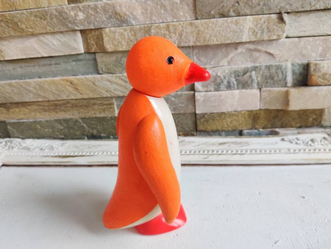 Soviet Toy, Antique Penguin Toy, Celluloid, From the 60's, Orange ...