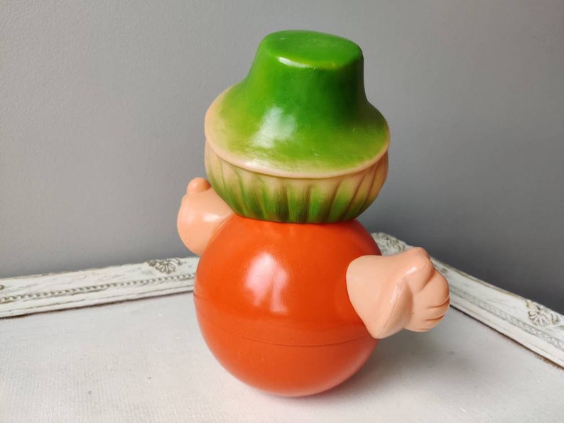 Very Rare Large Roly-poly Toy, Soviet Russian, Celluloid Plastic Doll ...