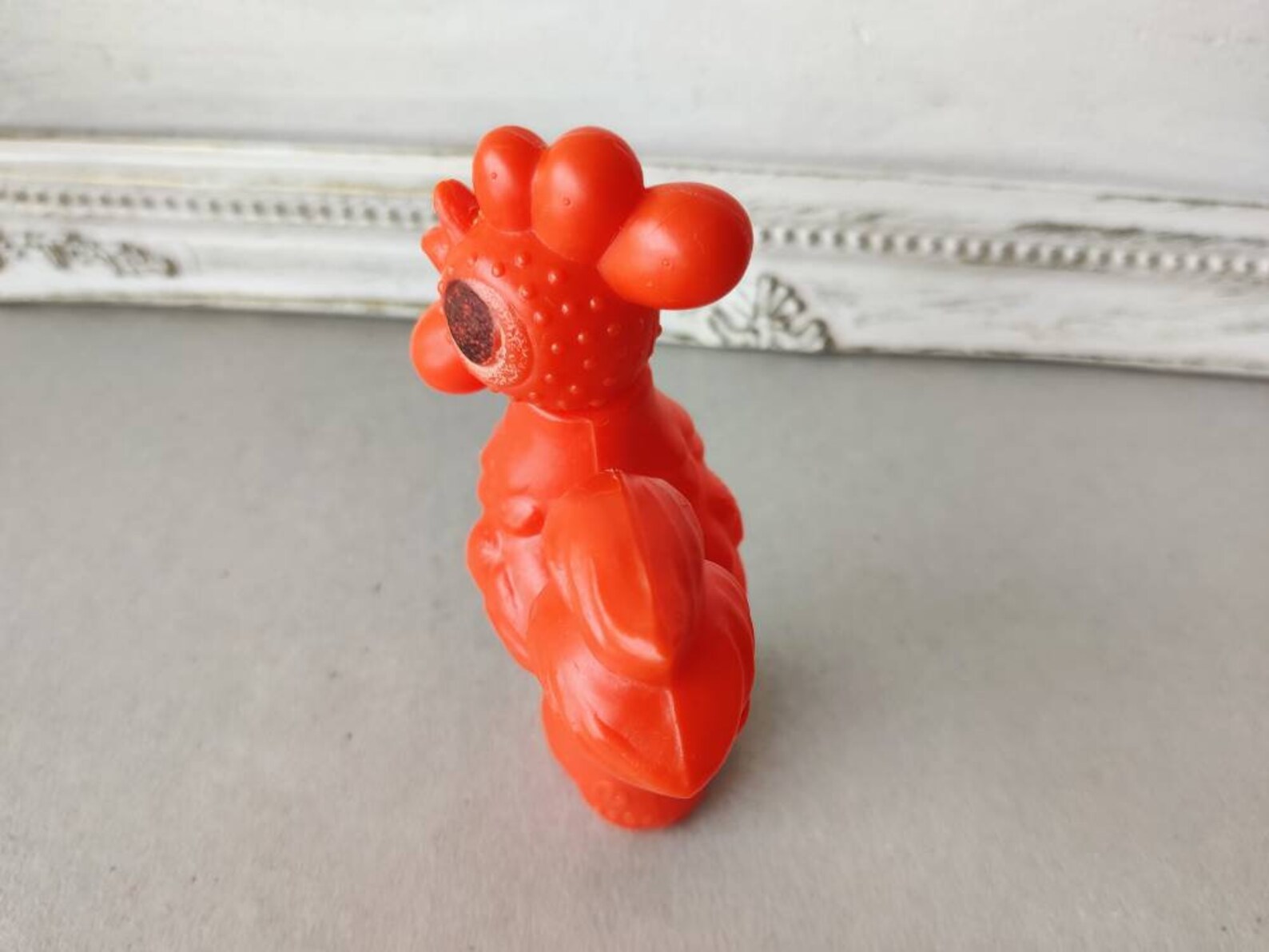 Vintage Red Plastic Rooster Toy: Soviet-era Embossed Decor - Etsy