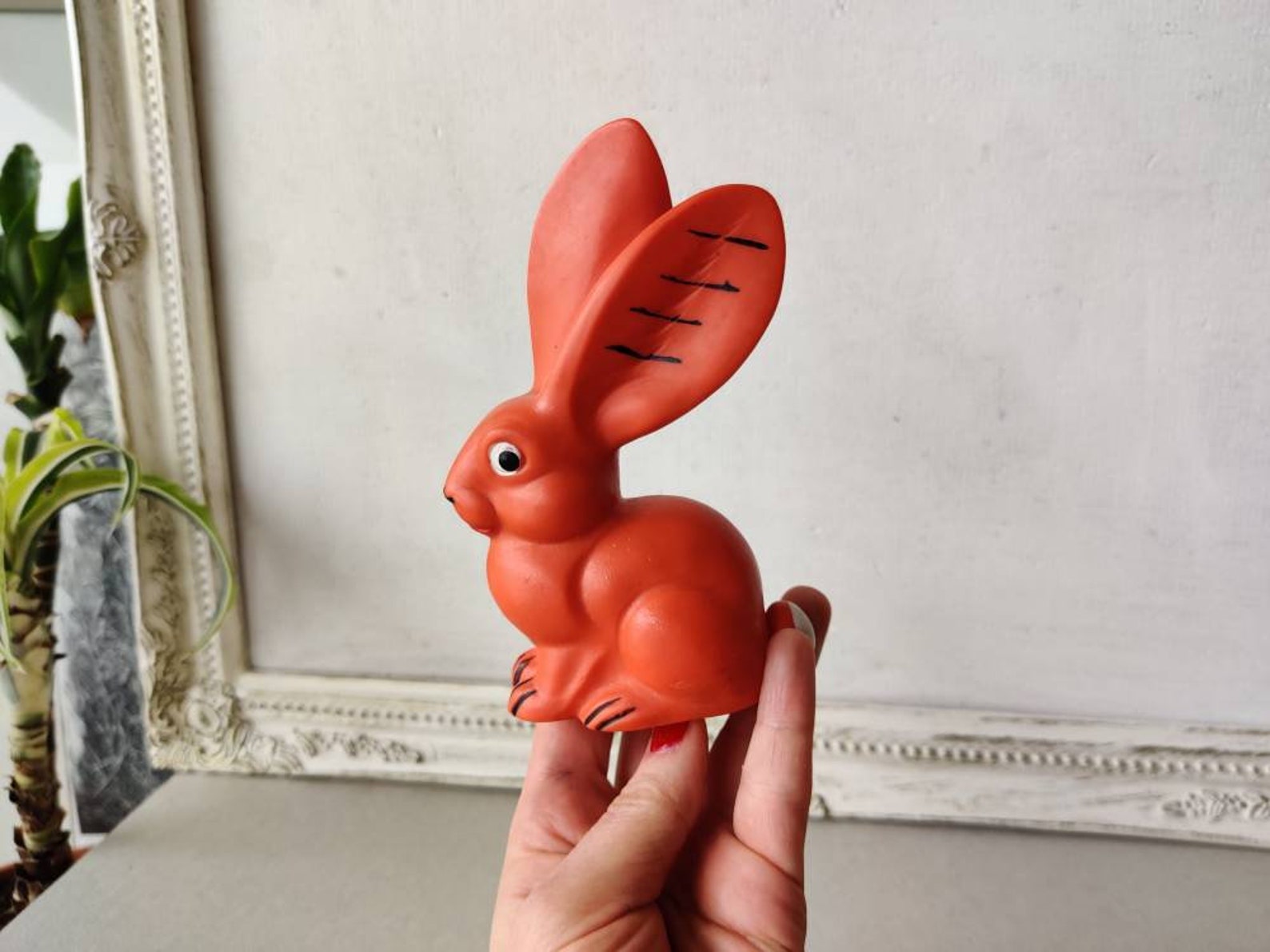 Cute Vintage Rubber Rabbit Bunny Hare Toy Squeak Early - Etsy