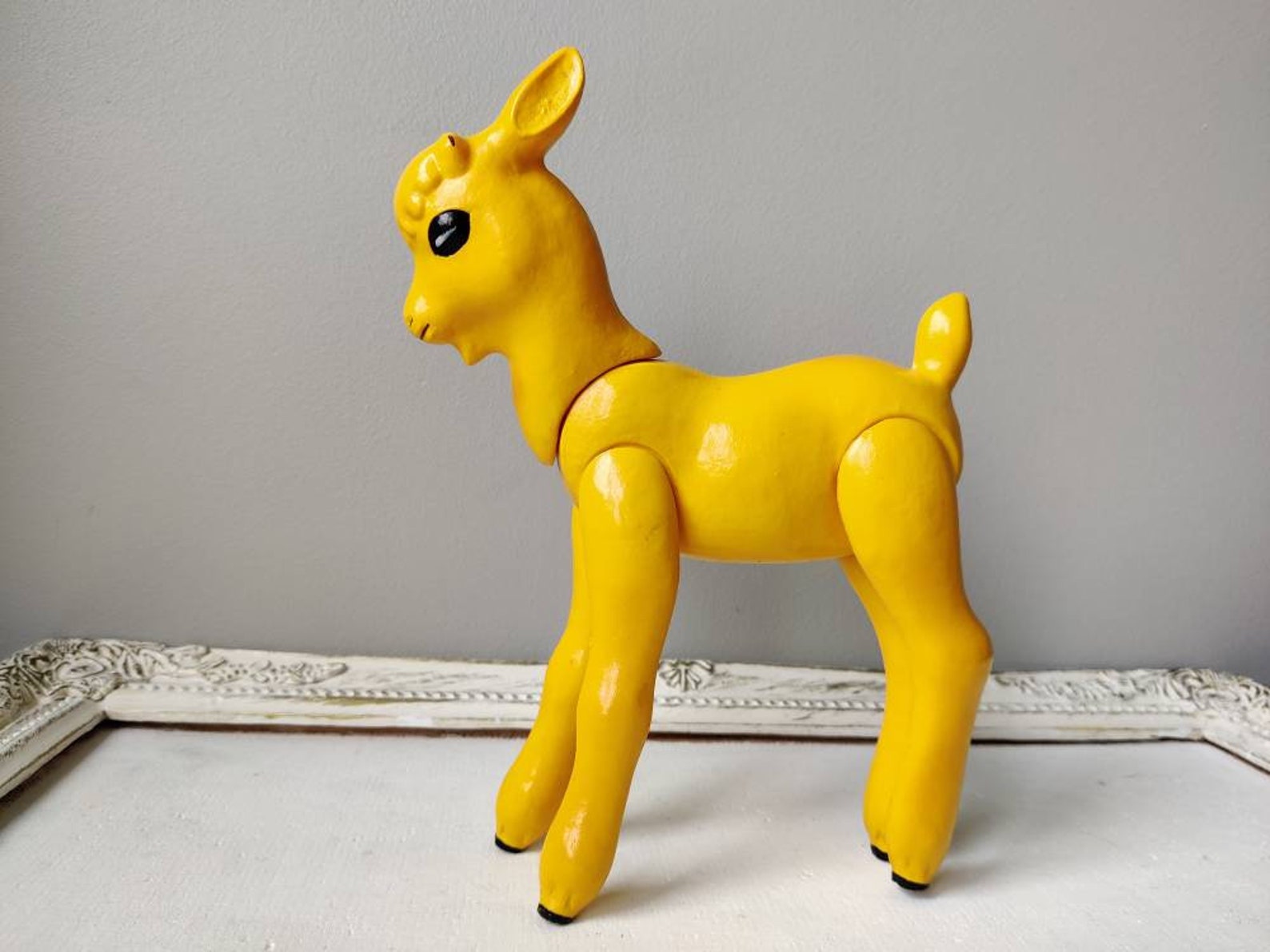 Rare Celluloid Plastic Goat, Soviet Era, Vintage Collectible Toy ...