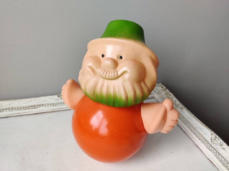 Very Rare Large Roly-poly Toy, Soviet Russian, Celluloid Plastic Doll ...