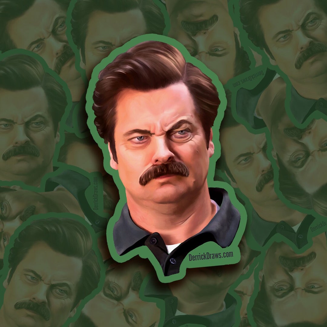 Ron Swanson 3" Sticker | Parks and Recreation | Nick Offerman - Etsy
