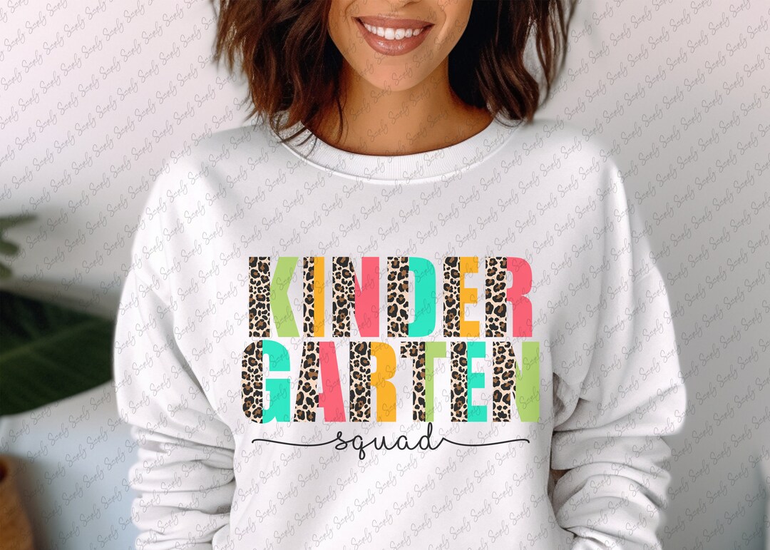 Kindergarten Squad PNG | Teacher Shirt Design | Sublimation Design ...