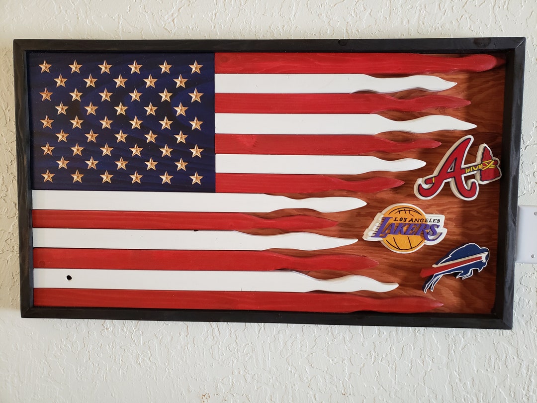 American Flag Featuring 3 Logos - Etsy