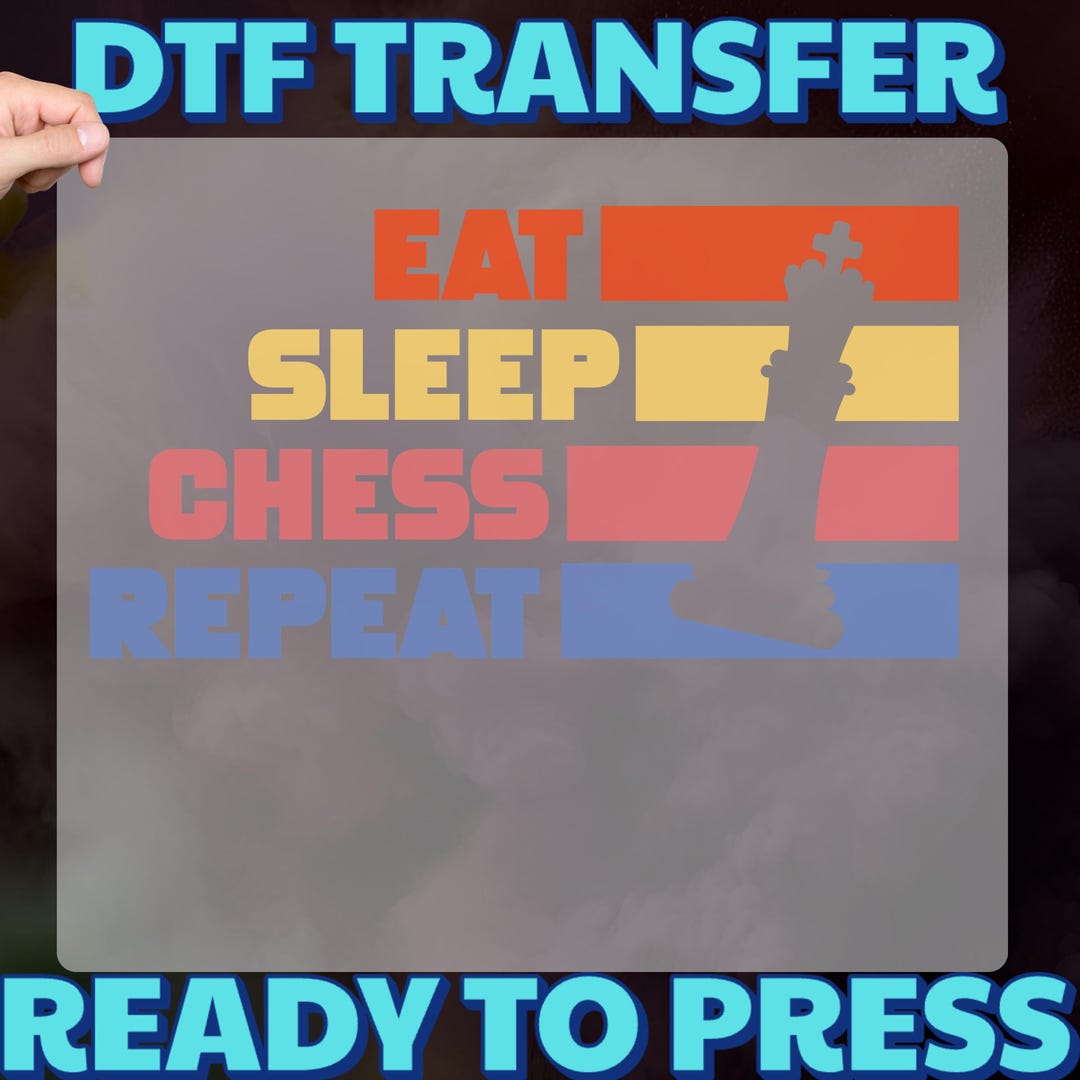 Eat Sleep Chess Repeat DTF, Chess Game Lover DTF, Humor Chess Statement ...