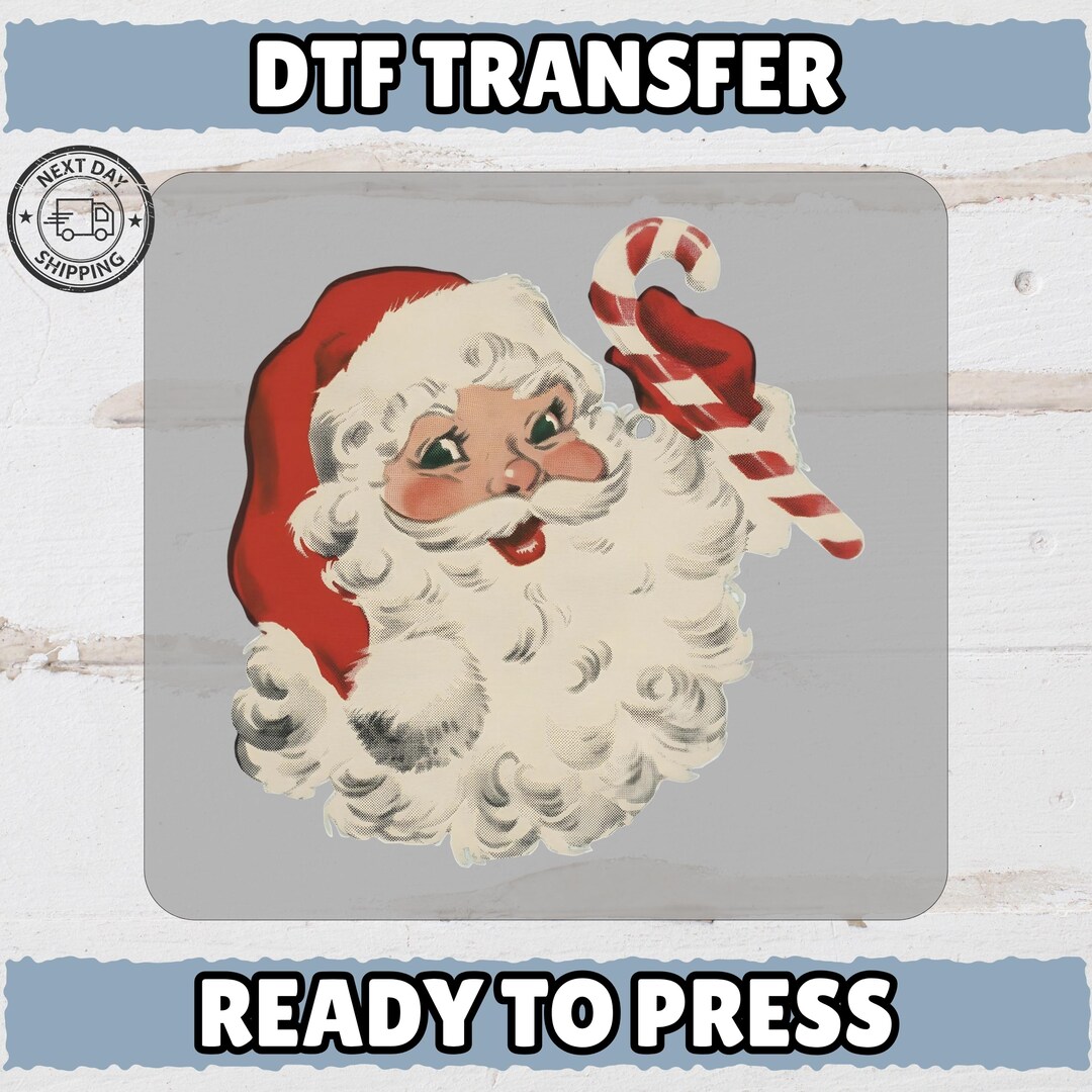 Classic Santa Claus DTF Transfer for Easy Holiday Fashion - Enjoy ...