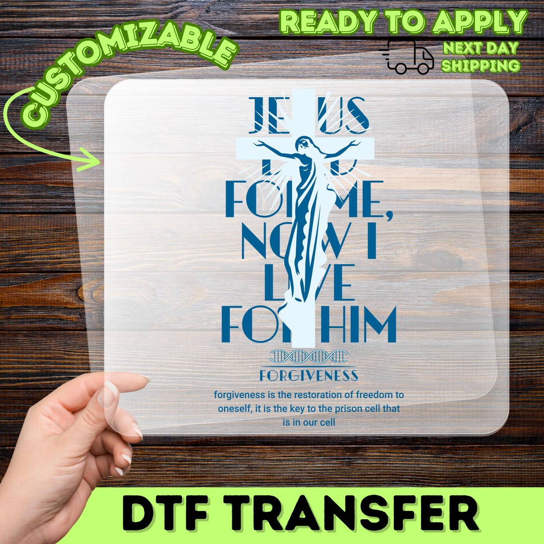 Christian Statament Design DTF Transfer Ready to Press Iron-on ...