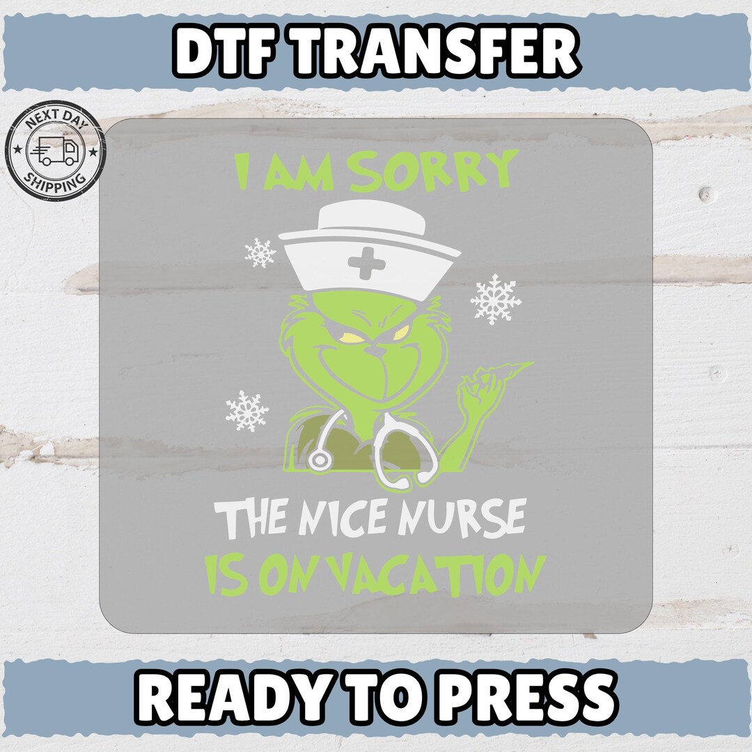 Playful Nurse Graphic DTF Transfer - Easy-apply Heat Transfer Iron-on ...