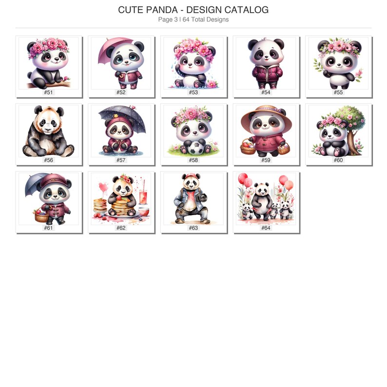 Cute Panda DTF Transfers - Ready to Press Iron on Apparel Gifts for ...